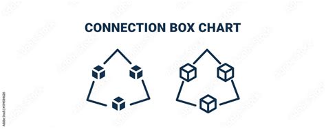 Connection Box Chart Icon Outline And Vector Connection Box Chart Icon