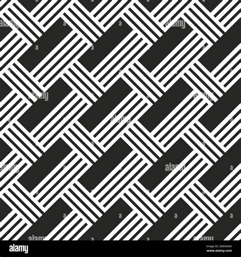 Abstract Geometric Black And White Seamless Pattern For Web Page Textures Card Poster Fabric
