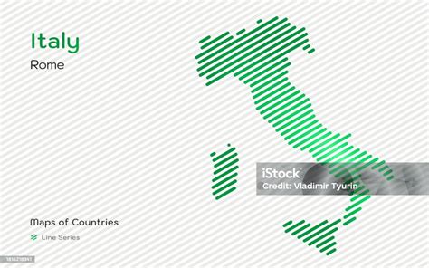 경사진 선으로 된 이탈리아의 추상적인 지도 로마의 수도가 있는 패턴 지도에 대한 스톡 벡터 아트 및 기타 이미지 지도 0명 고대 로마 Istock