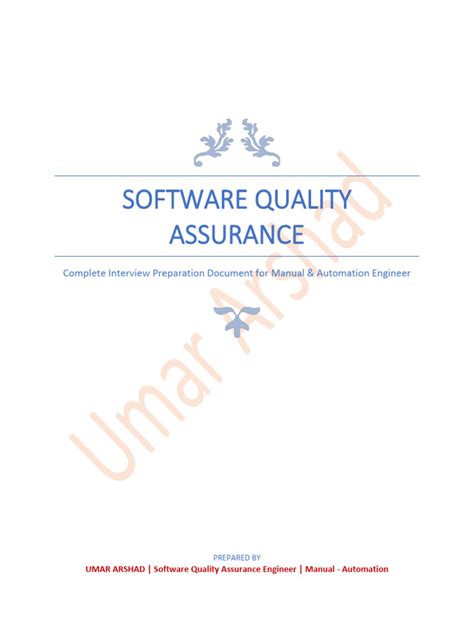 Sqa Interview Preparation Manual Automation 6 Pdf Software Testing