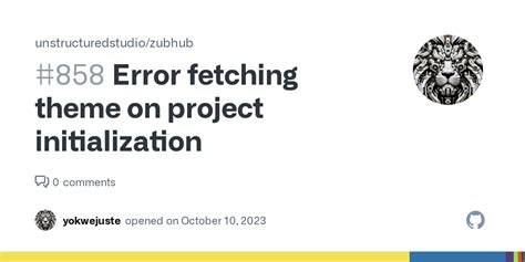 Error Fetching Theme On Project Initialization · Issue 858