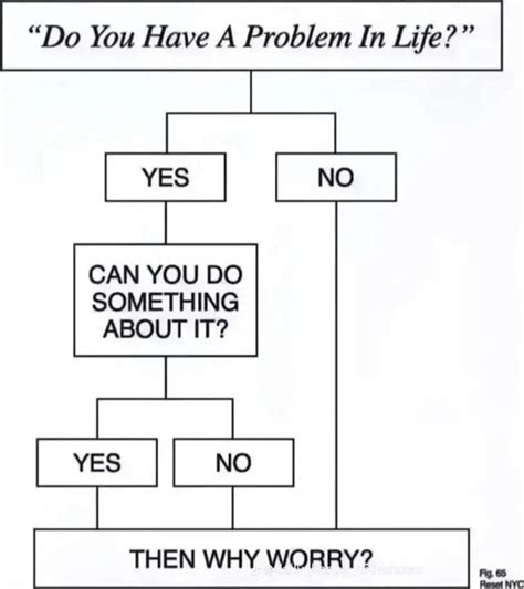 Do You Have A Problem In Life Can You Do Something About It Ves No Then Why Worry Ifunny