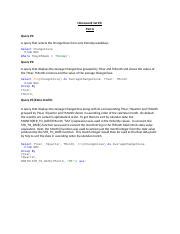 Data Analysis Homework Set 3 Docx Homework Set 3 Part A Query 1