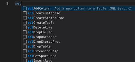 Sql Snippets In Vs Code Mssql Extension Rsqlserver