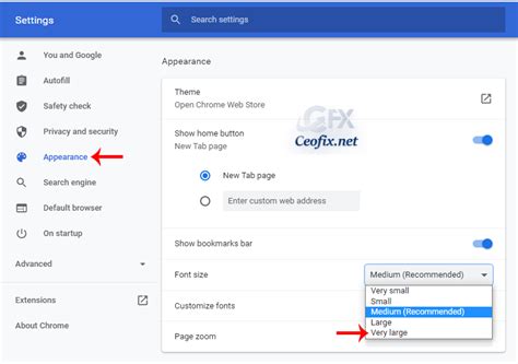 How To Change The Font Size In Chrome