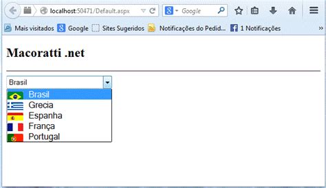 Asp Net Exibindo Imagens Em Um Controle Dropdownlist