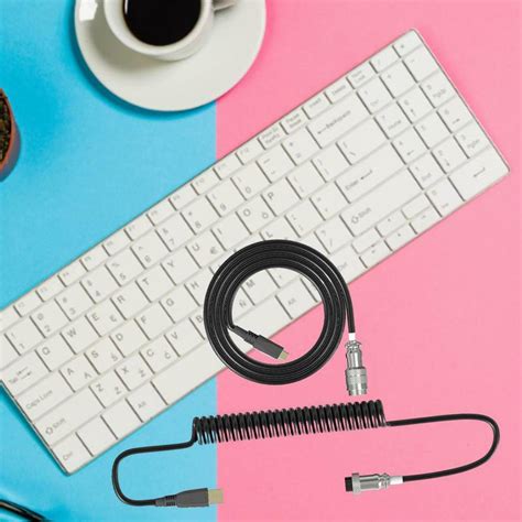 맞춤형 게임용 기계식 키보드 케이블 C타입 코일 키보드 케이블 C타입에서 Usb 포트로 유연한 나선형 C타입에서 Usb
