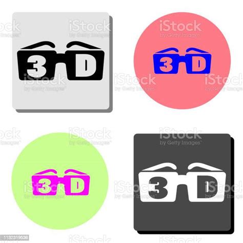 3d 안경 평면 벡터 아이콘 눈 신체 부분에 대한 스톡 벡터 아트 및 기타 이미지 눈 신체 부분 벡터 상징 Istock