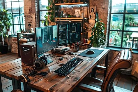 Ultimate Programmer S Workspace Setup Dual Monitors Displaying Code