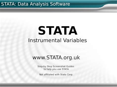 Pptx Stata Instrumental Variables Pdfslide Net