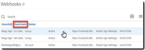 Webhook Configuration
