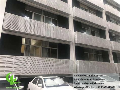 External Perforated Aluminum Panels Sliver Color For Facade For Handrail Solid Aluminum Cladding