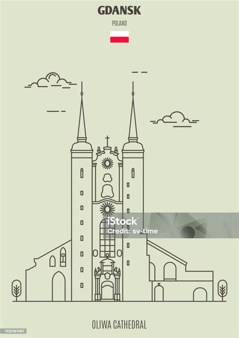 폴란드 그단스크의 올 리와 성당 랜드마크 아이콘 그단스크에 대한 스톡 벡터 아트 및 기타 이미지 그단스크 0명 Tri