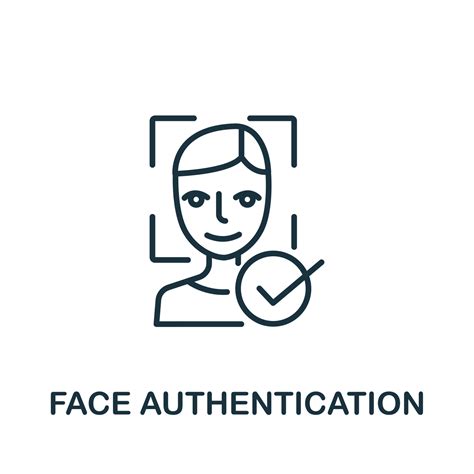 Face Authentication Icon From Authentication Collection Simple Line