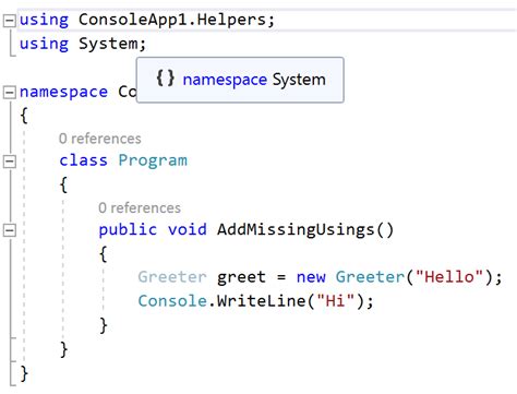 Add Missing Usings Has Extra Whitespace · Issue 31768 · Dotnetroslyn