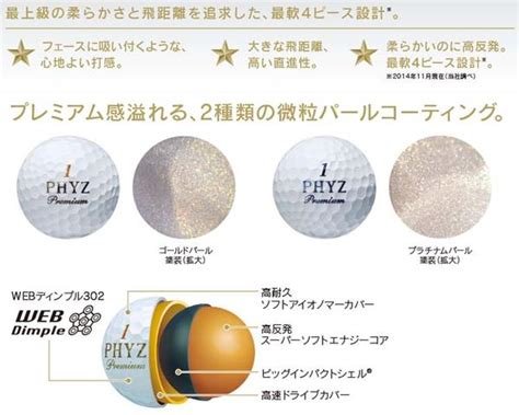 【楽天市場】送料無料ランク1 ツアーステージ Phyz （ファイズ）プレミアム ゴールドパール 20p ロストボール 中古 ゴルフボール