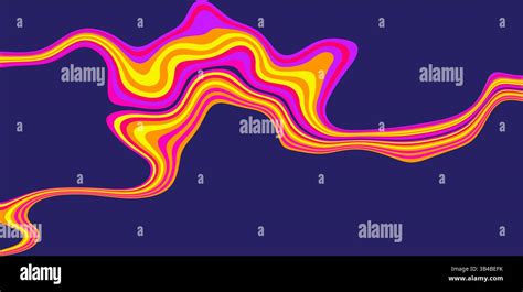 Colorful Abstract Waves With Bright Curves In Shades Of Yellow Pink And Orange Flowing