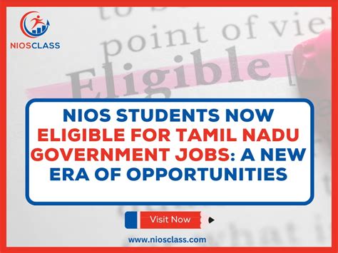 NIOS Babes Now Eligible For Tamil Nadu Government Jobs