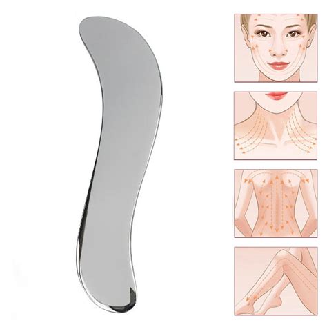 Gua Sha Board S Shape Stainless Steel Guasha Plate Massage Tool Promote
