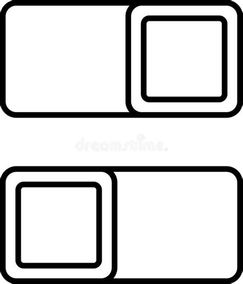 Set Of Toggle Icons Toggle Switch Line Icon Switch On And Off Slider Stock Illustration