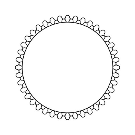 Premium Vector Circle Frame With Line Style Ellement Illustration