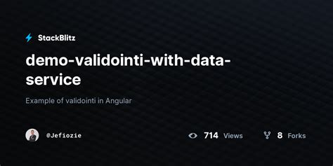 Demo Validointi With Data Service Stackblitz