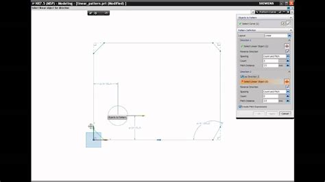 Nx 75 Sketch Linear Pattern Youtube