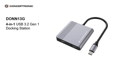 Conceptronic DONN13G 4 In 1 USB 3 2 Gen 1 Docking Station YouTube