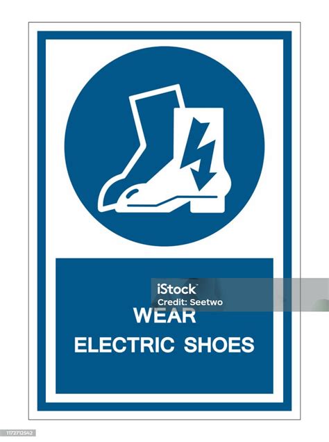 기호 착용 전기 신발 기호 흰색 배경에 격리 벡터 일러스트 레이션 Eps10 0명에 대한 스톡 벡터 아트 및 기타 이미지 0명 건설 산업 라벨 Istock
