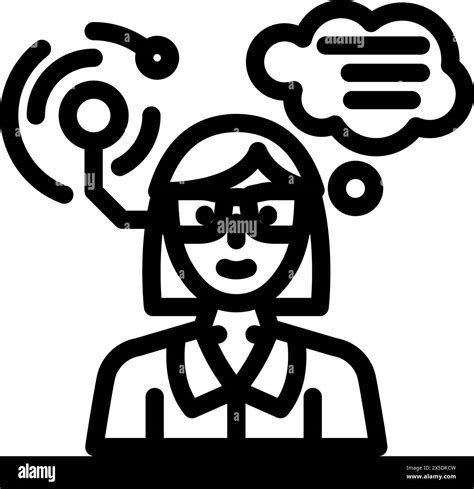 Geek Chic Tech Enthusiast Line Icon Vector Illustration Stock Vector