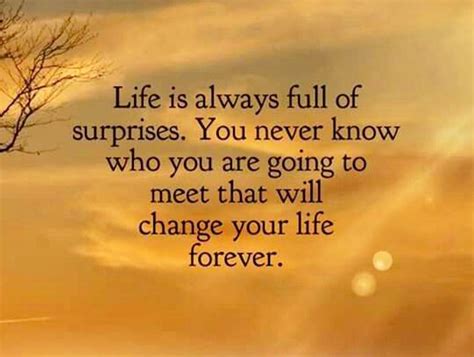 Life Is Full Of Surprises You Never Know Who You Are Going To Meet