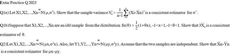 Solved Q1a Let X1 X2 XnN μ σ2 Show that the sample Chegg com