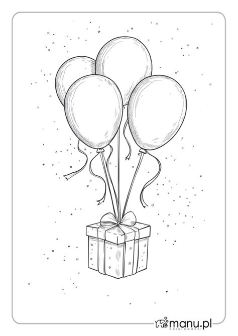 Kolorowanki balony urodzinowe 30 obrazków do druku z balonami