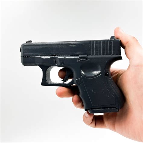 3d Printable Pistol Glock 26 Pistol Prop Practice Fake Training Gun By