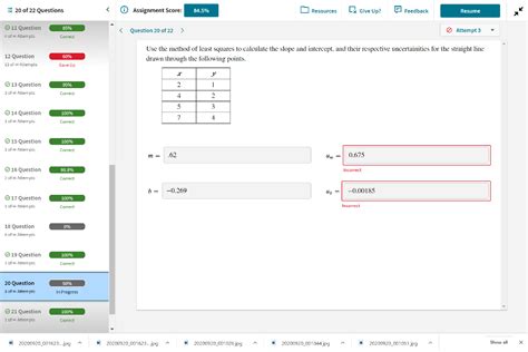 solved 20 of 22 questions
