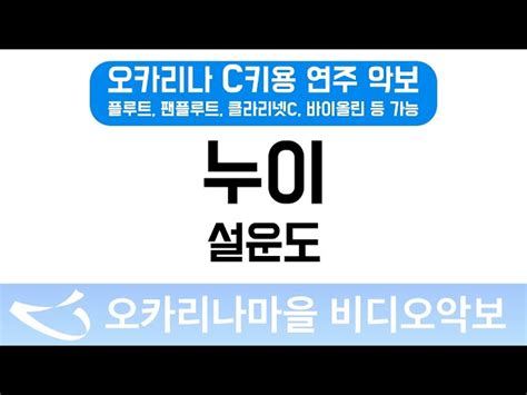 누이 설운도 오카리나마을 비디오악보