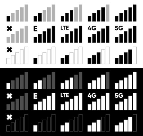 Premium Vector Mobile Network Signal Collection Mobile Network