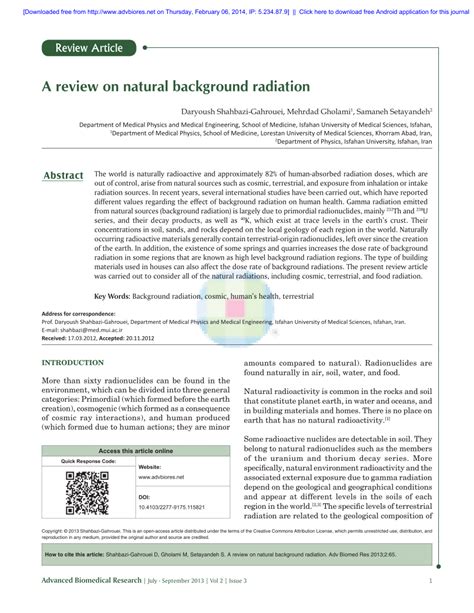 Natural Radioactivity Pdf