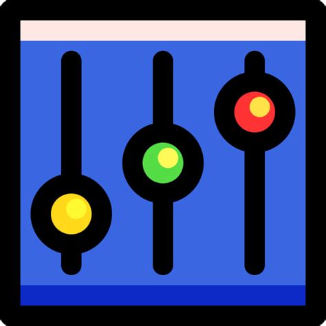 equalizer generic outline color icon