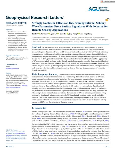 PDF Strongly Nonlinear Effects On Determining Internal Solitary Wave