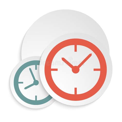 Clock Icon White Background Stock Vector Illustration Of Banner