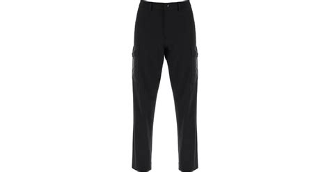 Moncler Basic Cargo Pants In Technical Jersey In Black For Men Lyst