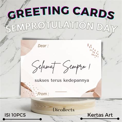 Jual Isi 10 Kartu Ucapan Selamat Sempro Selamat Sidang Ta