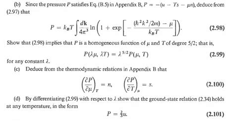 Solved B Since The Pressure P Satisfies Eq B5 In