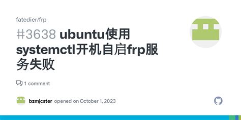 Ubuntu使用systemctl开机自启frp服务失败 · Issue 3638 · Fatedierfrp · Github