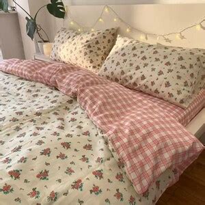 Hibiscus Floral Duvet Cover Set King Queen Girls Women Minimalist Soft Cotton Bedding Set