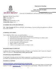RETL 350 J10 Syllabus SP 2021 Docx Department Of Retailing RETL 350