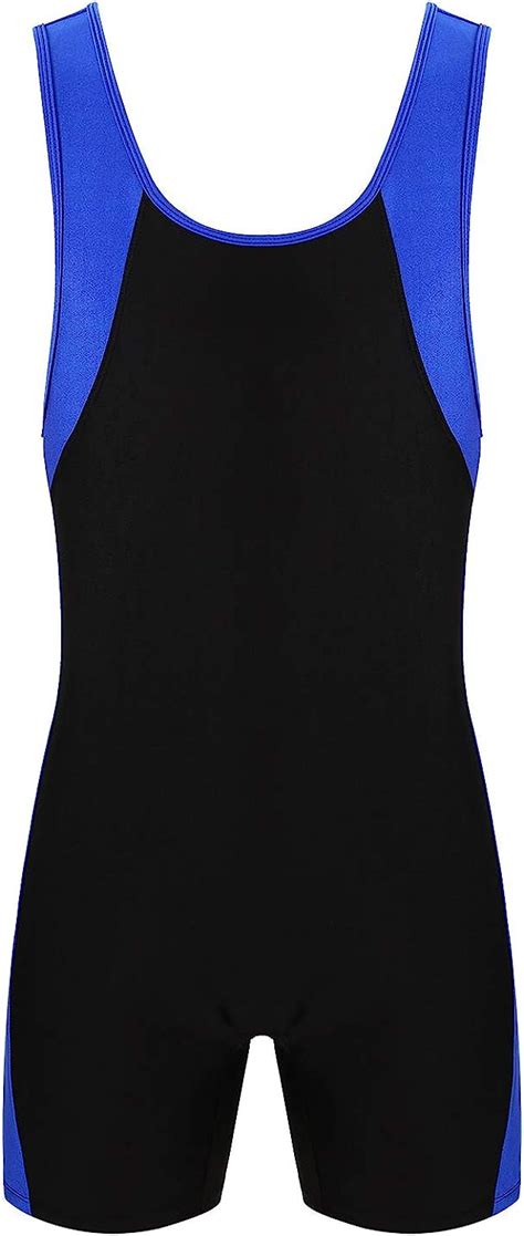 Renvena Herren Sport Body Einteiler Farbblock Bodysuit Kurz Overall