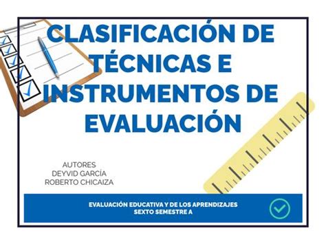 Book Creator Folleto Sobre Técnicas E Instrumentos De Evaluación