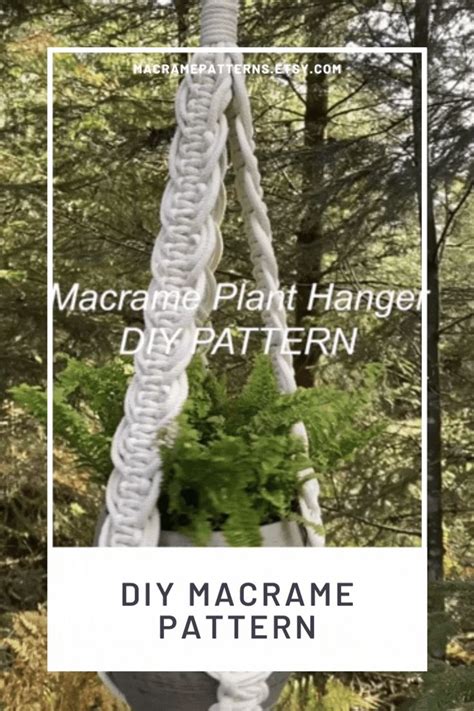 Pdf Pattern Macrame Plant Hanger Macramé Pattern For Beginner Diy